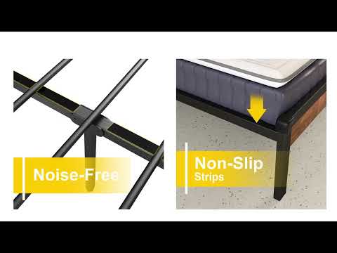 IRONCK Platform Bed with Storage Headboard and USB Ports