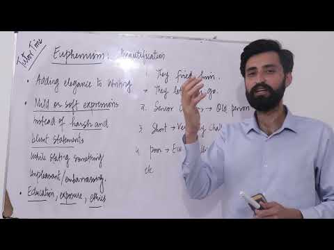 Lec# 46 | Euphemism: Artificial Elegance | Figure of Speech | Tutor Time | Free Grammar Course |