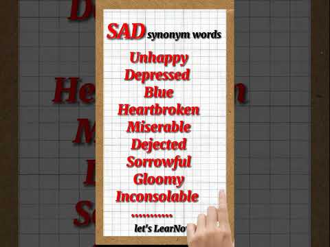 SAD synonyms words #antonyms #synonyms #youtubeshorts #viralshorts