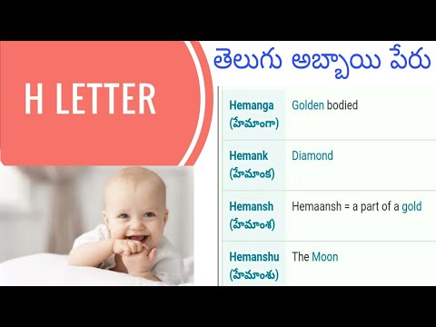 H Letter Telugu Boy Names | తెలుగు అబ్బాయి పేరు | Babies Name
