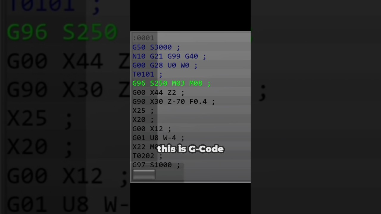 Learn CNC G-Code in 20 seconds || CNC Beginner #shorts #cnc #machine