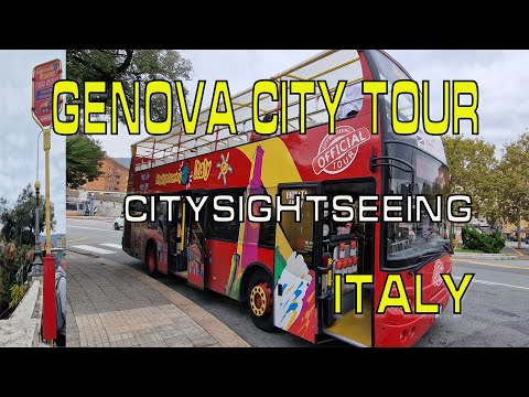 [4K] Genova City Bus Tour, Italy