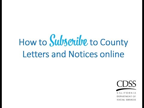 County Letters and Notices Subscription Services