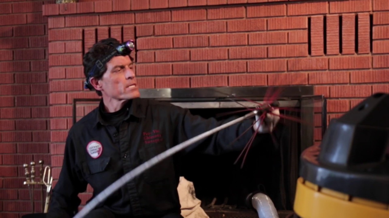 Pro-Vac Chimney Sweeps cleans Wood Fire Place