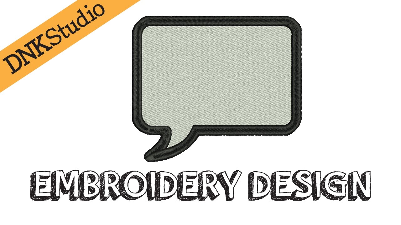 Bubble Speech Talk Words Thinking Embroidery Design
