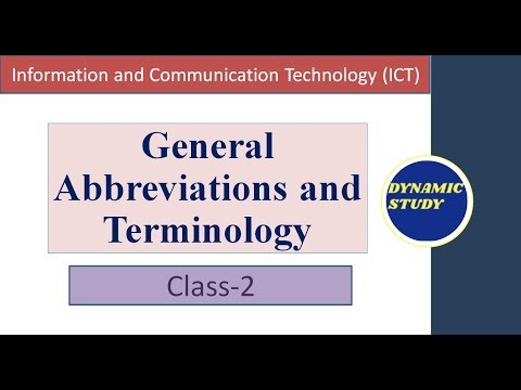 Class-2 ICT- General Abbreviations and Terminology Video Lecture - UGC NET