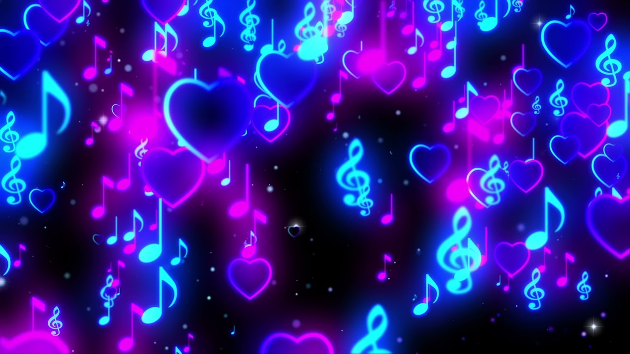 Music Notes Abstract Background Looped Video | Ultra HD 4K