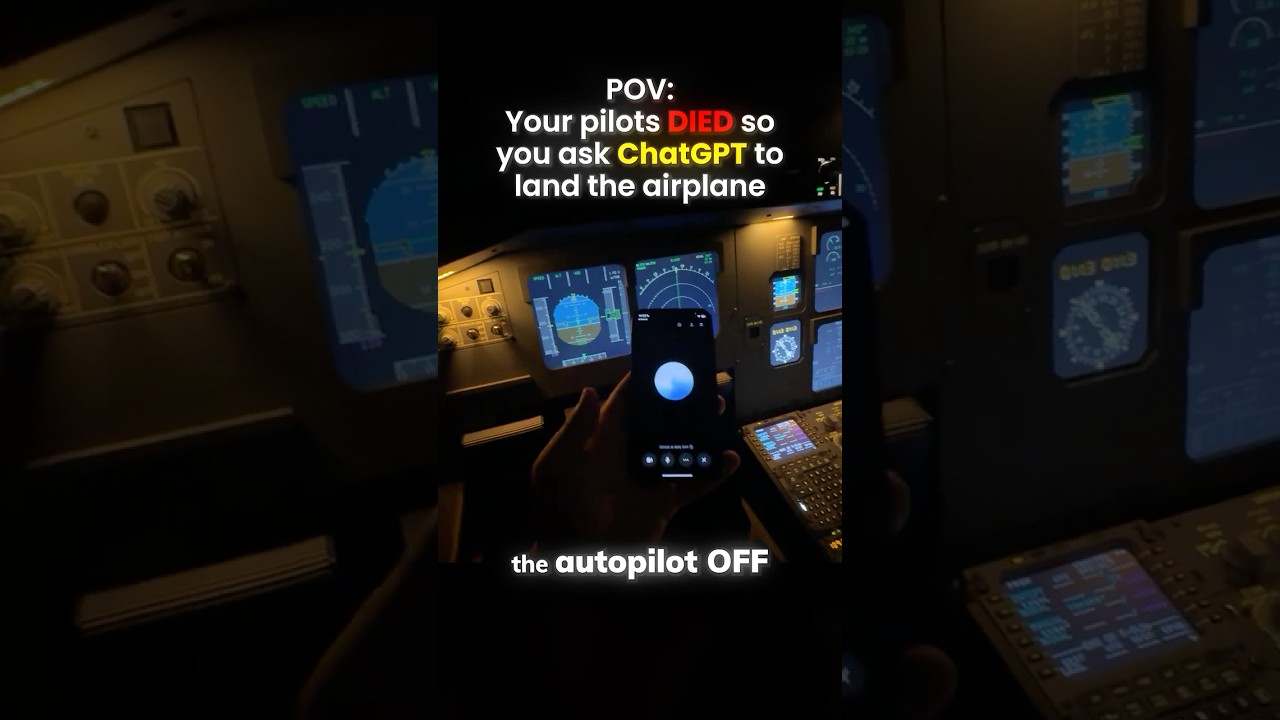 POV: Pilots Died & ChatGPT Tries to Land the Airplane | FULL VID ⬆️