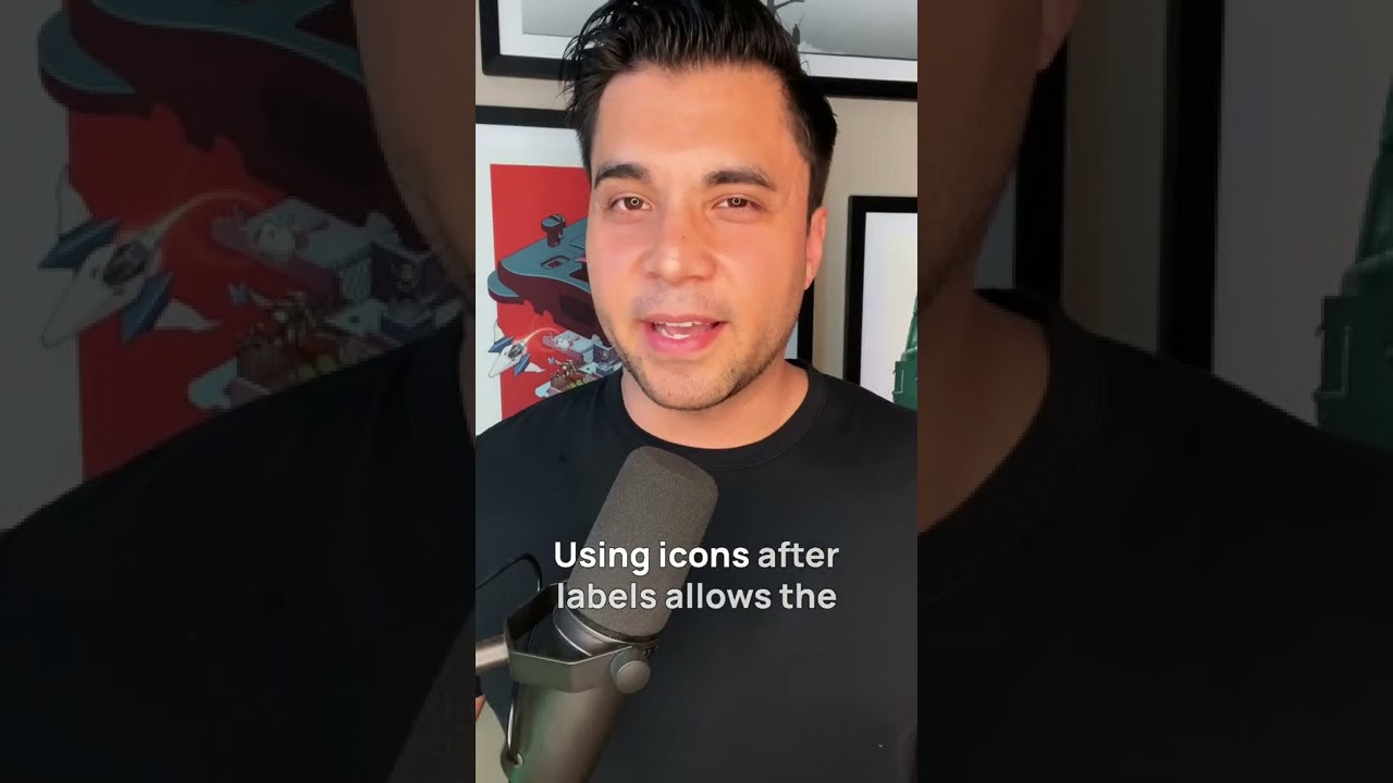Should you use icons before or after text labels?