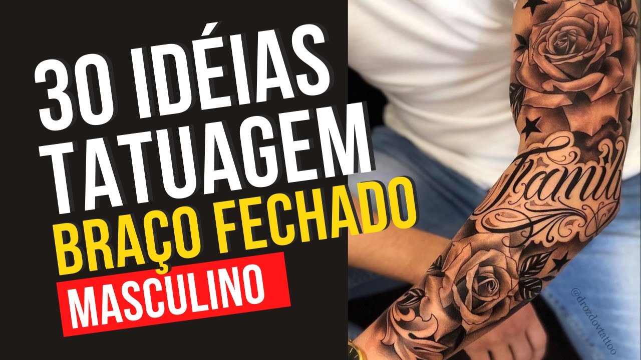 30 IDÉIAS DE TATUAGEM BRAÇO FECHADO MASCULINO - FOTOS DE TATUAGEM