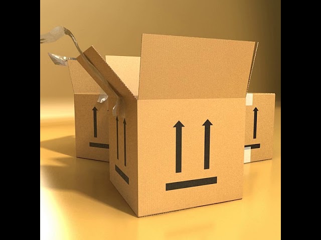 3D Model Photorealistic Cardboard Box High Res v2 3D Model - FlatPyramid