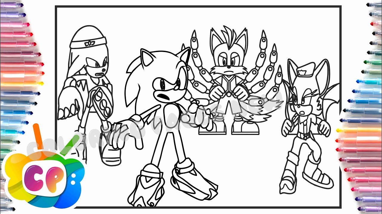 Sonic Prime all characters coloring page/ Sonic Prime with Nine/Cartoon - On & On [NCS Release]