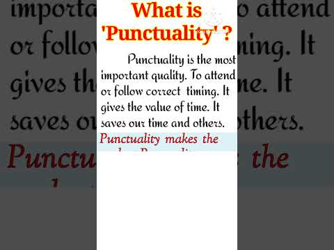 What is Punctuality? in English be punctual #salimsir #shortspunctuality #bepunctual