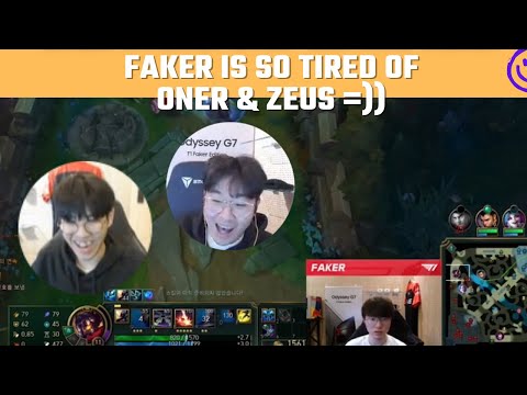 Faker is so tired of Oner & Zeus | T1 Stream Moments