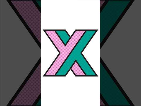 How to draw X letter logo in adobe illustrator