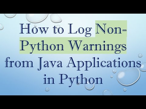 How to Log Non-Python Warnings from Java Applications in Python