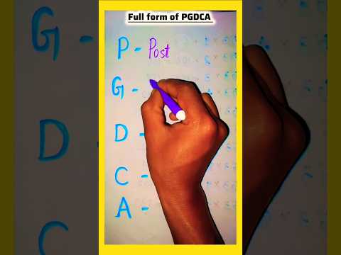 full form of PGDCA 📚#sushila_educational #shortsfeed #shrots #education