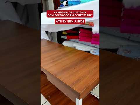 Cambraia de Algodão com Bordados em Point Sprit