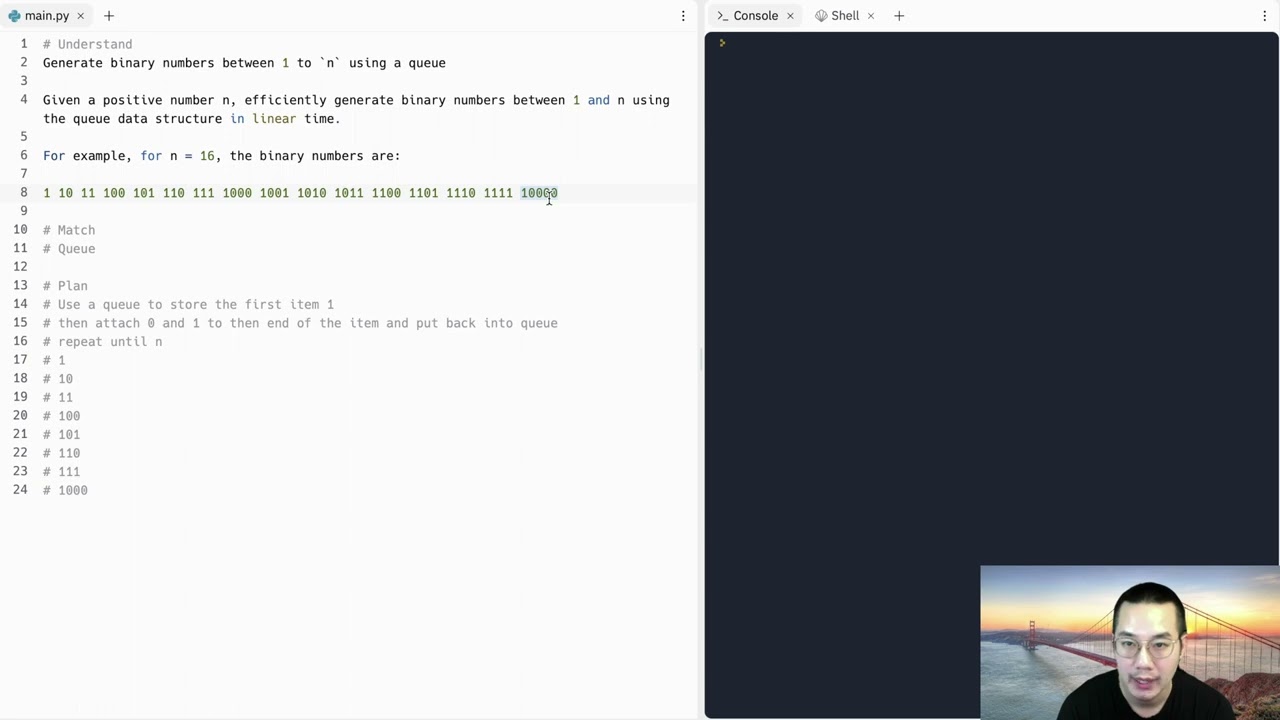 UMPIRE Algorithms: Generate binary numbers between 1 to `n` using a queue