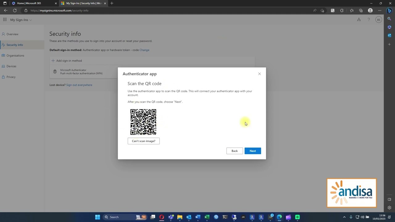 how to configure mfa credentials using the ms edge extension