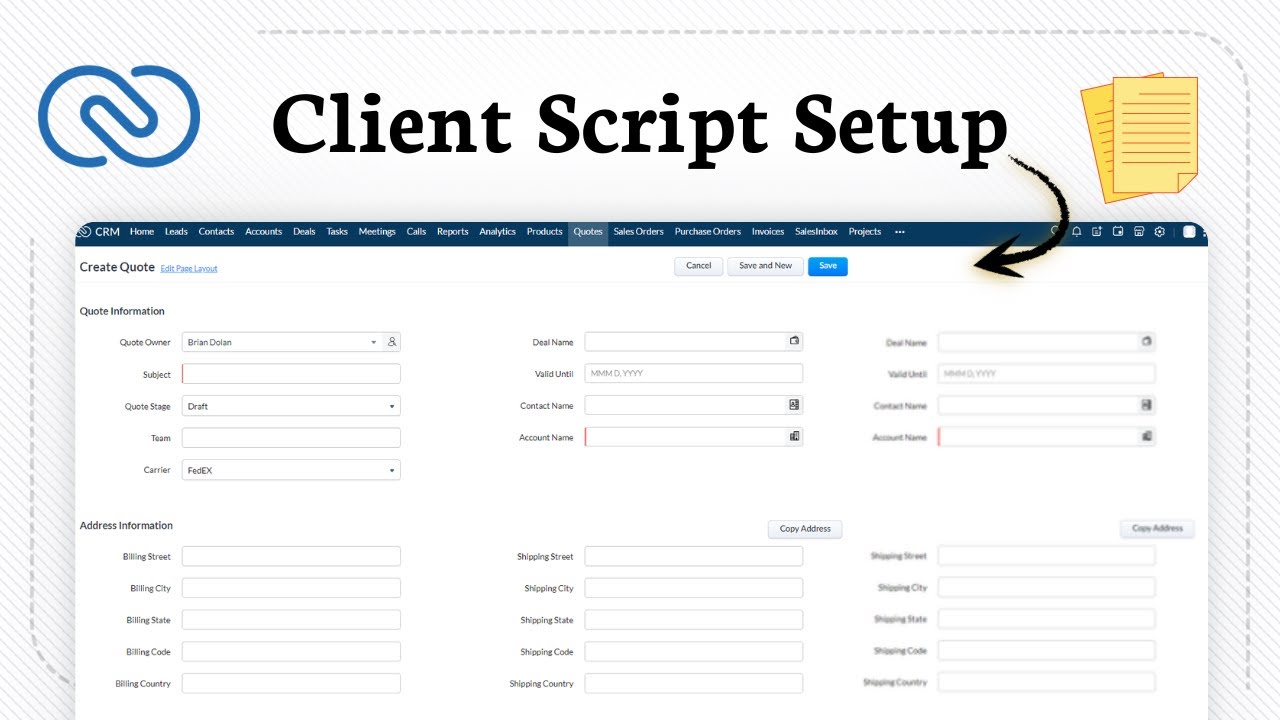 How to Create and Setup Zoho CRM Client Script