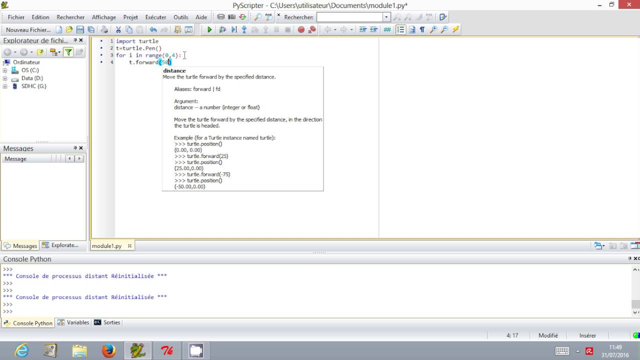 [TUTO] module turtle python boucle