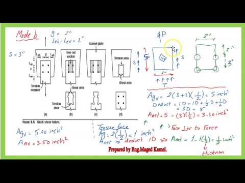 14-A Solved problem 5-7 for block shear. | Engineering Oasis