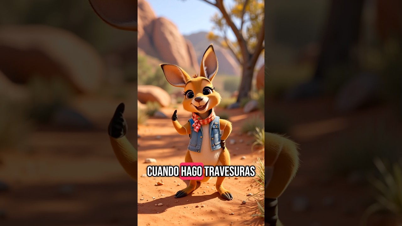 #dibujitos #funny #niños #cute #animated #animacion #dibujos #niños #niñas #canguro #animales #lindo