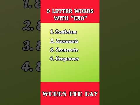 Less heard 9 letter words starting with "EXO" #englishlearners #englishlearning #youtubeshorts