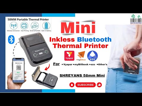 SHREYANS 2" Bluetooth Thermal Printer | How to Use & Operate | 58mm Mini Handy Printer Demo