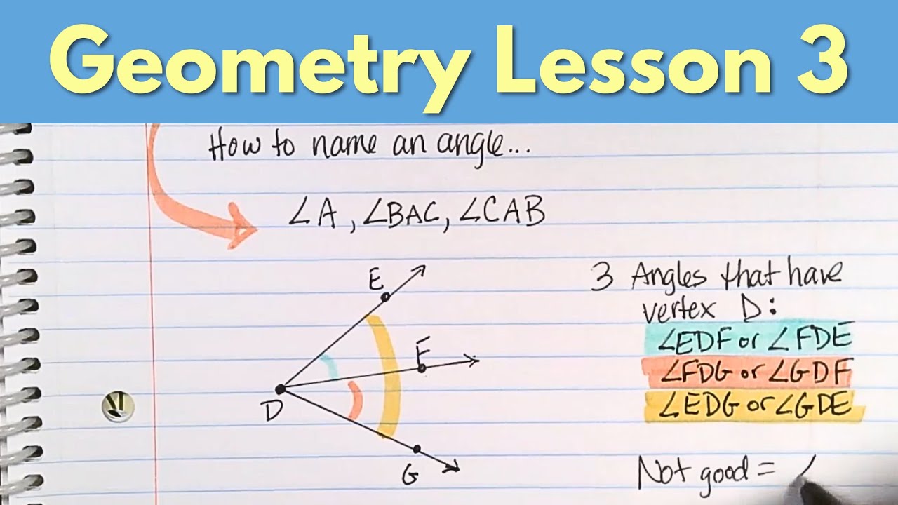 Angles & Their Measures - Geometry Lesson 3