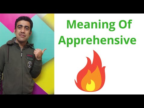 Apprehensive meaning in hindi