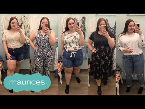 Inside the Dressing Room at Maurices | Plus Size Summer Tops & Denim Shorts
