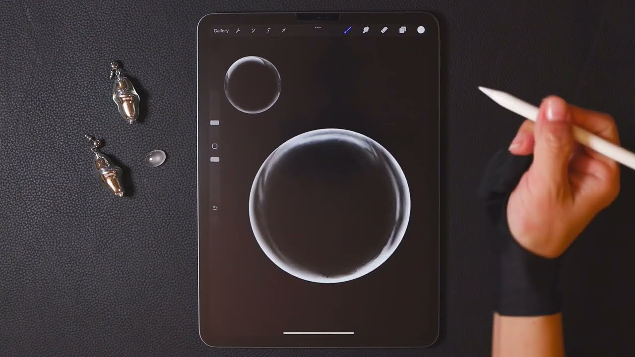 Getting started with Procreate software - How to draw Transparent Effect.