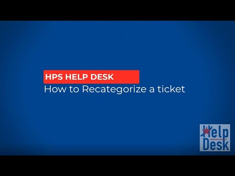 How to Recategorize a ticket