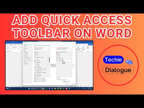 How to Add Quick Access Toolbar On Microsoft Word