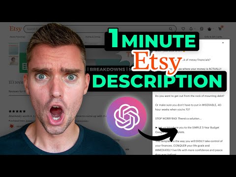 1 Minute Etsy Product Description Generator - INSANE ChatGPT AI Tool!