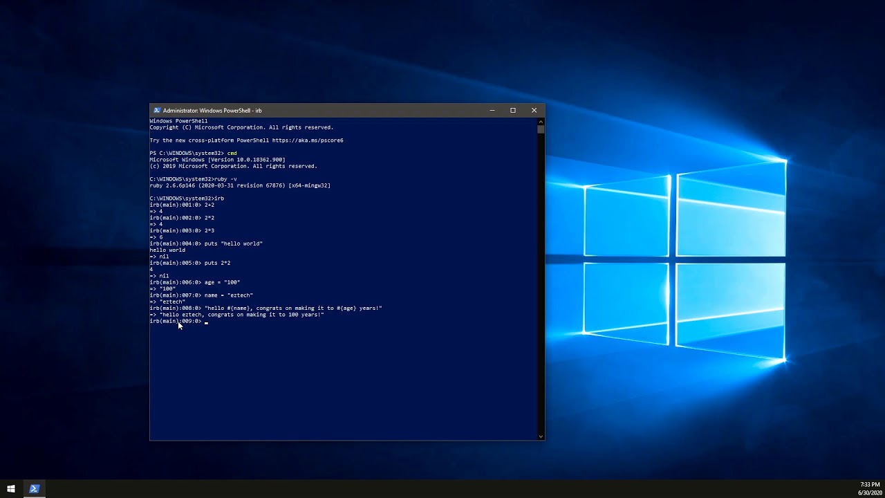 Getting to Know Ruby With Command Prompt | Quick & Easy Tutorial 2020