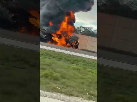 Video shows fiery plane crash on I-75 in Florida