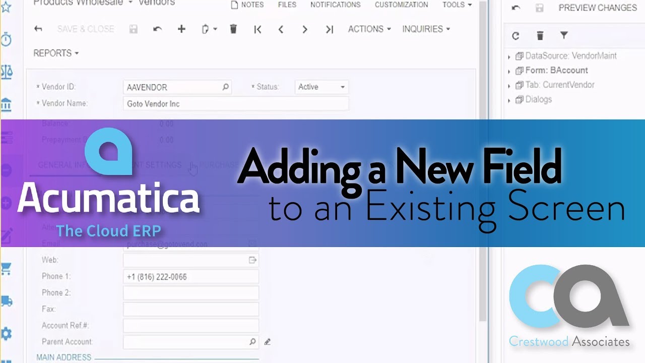 Adding Field to Form in Acumatica