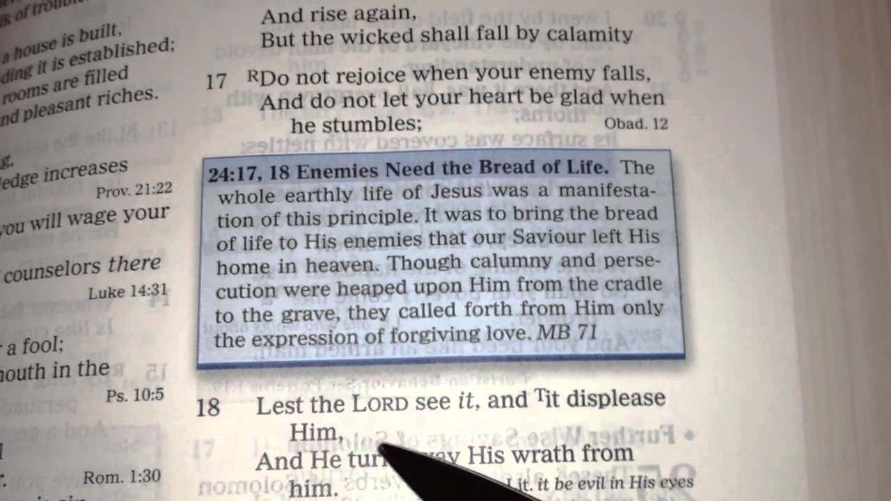 Proverbs 24:17-18 Do Not Rejoice When Your Enemy Falls