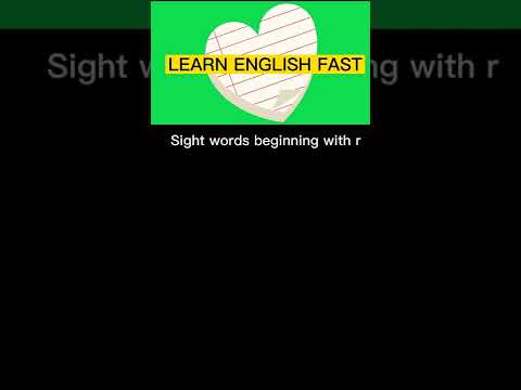 ⚡SIGHT WORDS BEGINNING WITH R|| LEARN ENGLISH FAST⚡