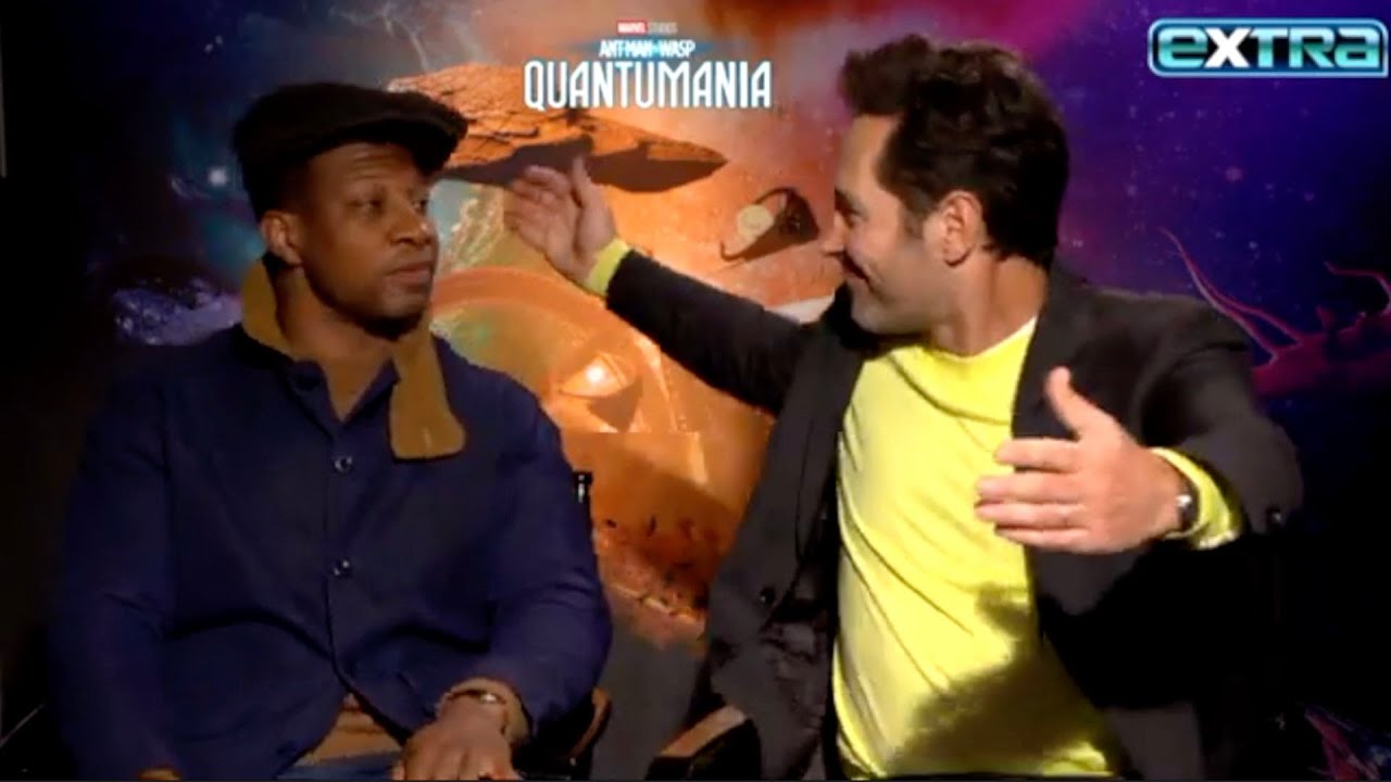 Paul Rudd and Jonathan Majors Hug Each Other in "Ant-Man" - Everything ...