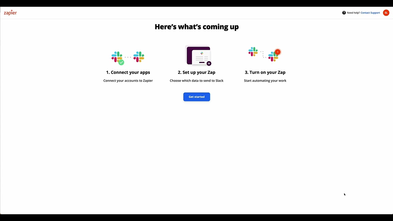 Start with Zap template