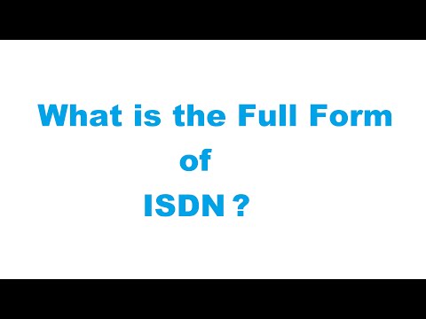 What is the full form of ISDN?