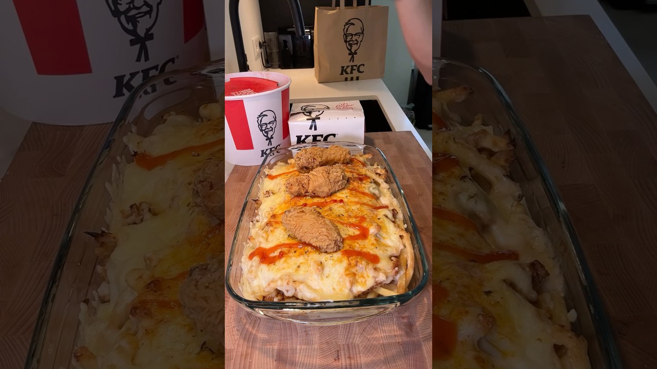 The Famous KFC Lasagne🥲🇮🇹 #mad #italians #lasagne #kfc #chicken #snack