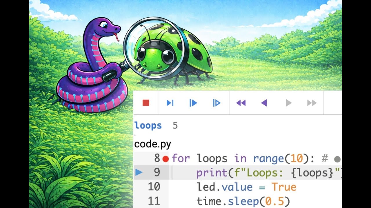 How to debug CircuitPython code with a visual debugger