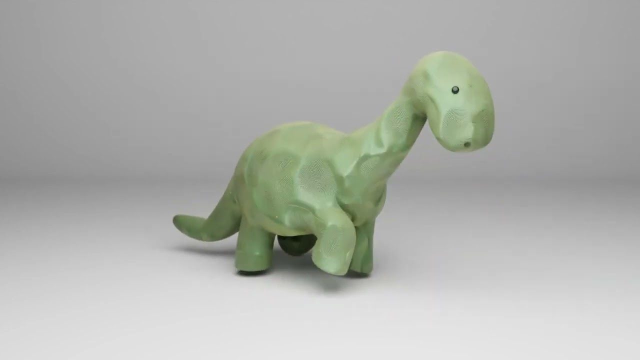Clay Brontosaurus Walk Cycle