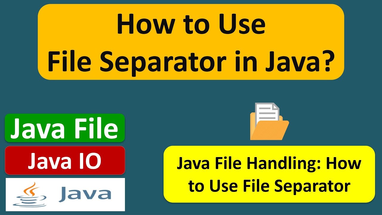 How to Use File Separator in Java? | Java File | Java IO | Java Tutorial