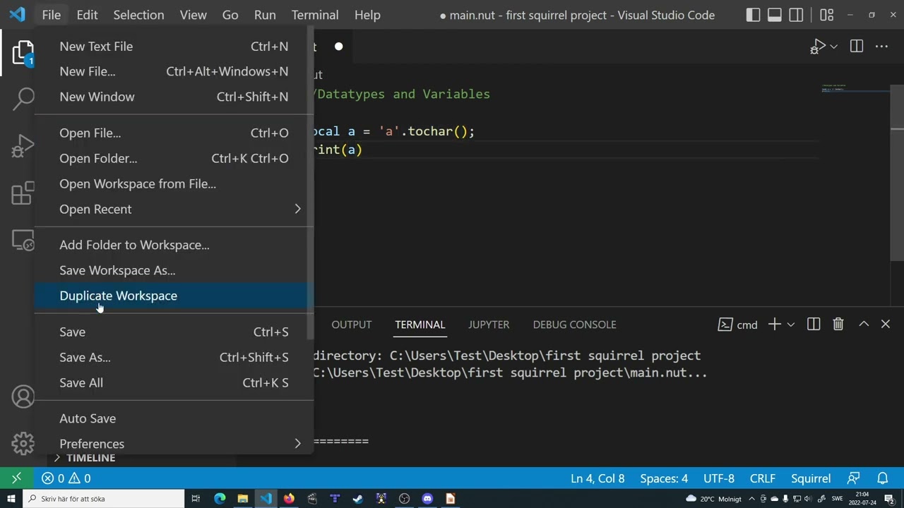 Squirrel Scripting Language Tutorial #2 | Variables and Datatypes